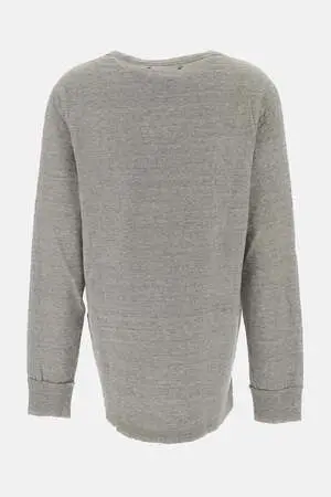 GOLDEN GOOSE Journey T-shirt L/s Light Slub Cotton Jersey Chest Pocket Vintage Treatment And Label Applica - Multicolor