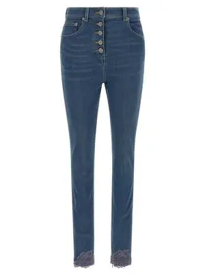 Valentino Garavani Lace Insert Jeans