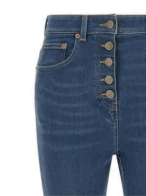 Valentino Garavani Lace Insert Jeans - Blue