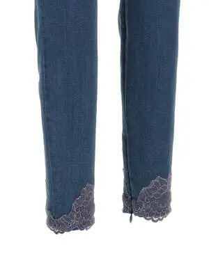 Valentino Garavani Lace Insert Jeans - Blue