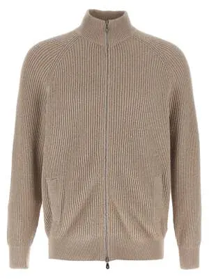 Brunello Cucinelli Zip Cardigan - Cream