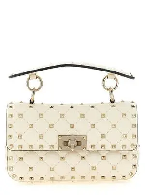 Valentino Garavani Rockstud Spike' Small Shoulder Bag - White