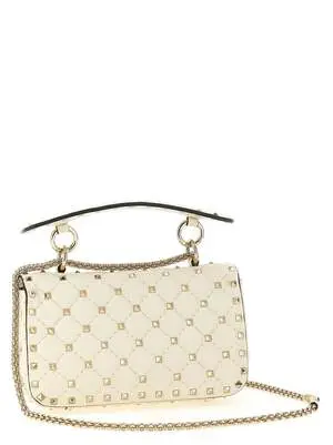 Valentino Garavani Rockstud Spike' Small Shoulder Bag - White