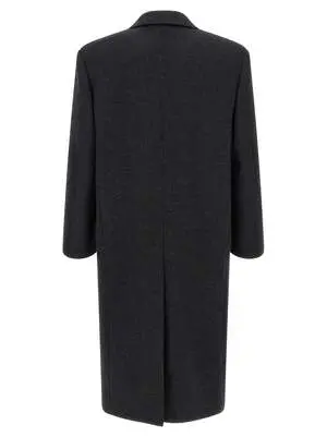 Saint Laurent Double-face Combed Wool Coat