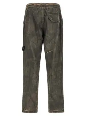 Stone Island Printed Pants With Logo Badge
