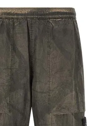 Stone Island Printed Pants With Logo Badge