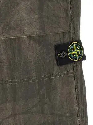 Stone Island Printed Pants With Logo Badge