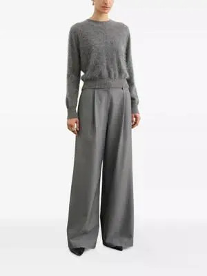 TOCCIN Talullah Brushed-knit Ribbed-trim Sweater