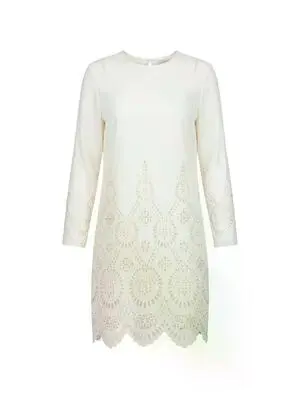 Valentino Garavani Broderie-anglaise Scalloped Dress - White