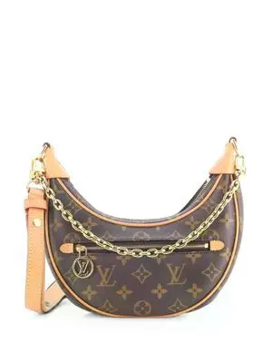 LOUIS VUITTON Loop Handbag Monogram Canvas Hobo Bag - Brown