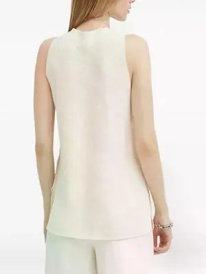 BRUUNS BAZAAR Side-slit High-neck Blouse - Neutrals