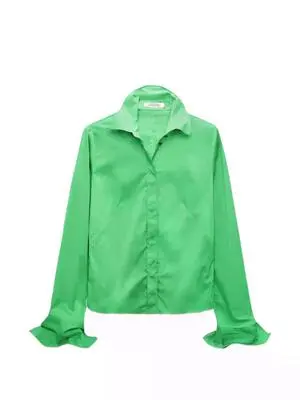 Dorothee Schumacher Poplin Love Ruffled Blouse - Green