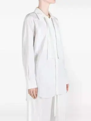 Y’s Tie-neck Chest-pocket Shirt
