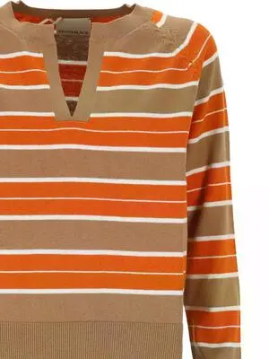 PENNYBLACK Striped Cable-knit Sweater