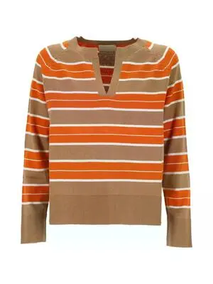 PENNYBLACK Striped Cable-knit Sweater