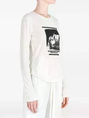 ANN DEMEULEMEESTER Dot Graphic-print Long-sleeved T-shirt