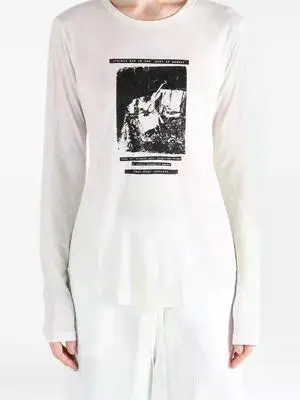 ANN DEMEULEMEESTER Dot Graphic-print Long-sleeved T-shirt
