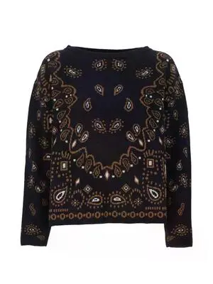 PENNYBLACK Paisley-pattern Sweater - Blue