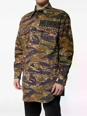 Dolce & Gabbana Tiger-stripe Leopard-print Jacket