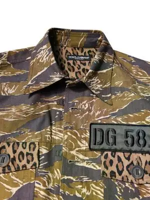 Dolce & Gabbana Tiger-stripe Leopard-print Jacket