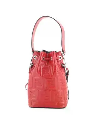 Fendi Mon Tresor Zucca Embossed Leather Mini Bucket Bag