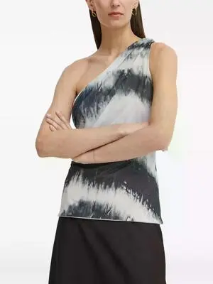 BRUUNS BAZAAR One-shoulder Print Blouse - White