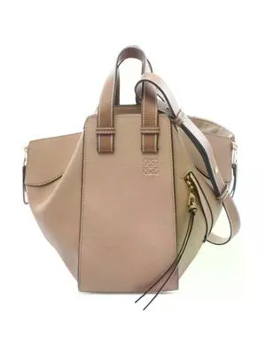 Loewe 2010-2026 Small Leather Hammock Satchel - Neutrals