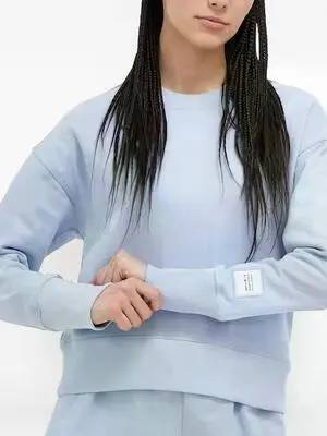 CASALL Logo-patch Drop-shoulder Sweatshirt - Blue