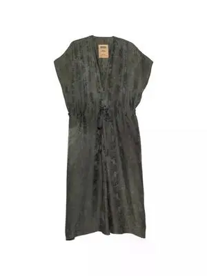 UMA WANG Jacquard-woven Drawstring-waist Dress