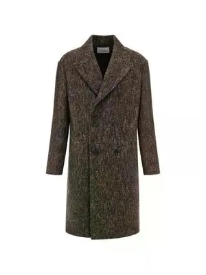PAOLO PECORA Double-breasted Tweed Coat