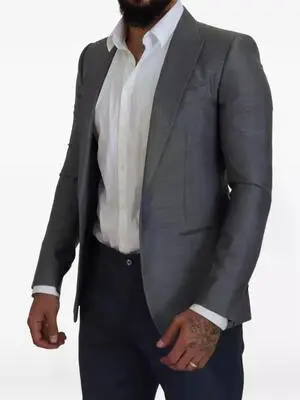 Dolce & Gabbana Notch-lapel Single-breasted Blazer - Grey