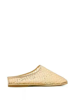 Badgley Mischka Yumi Sequin-embellished Mules
