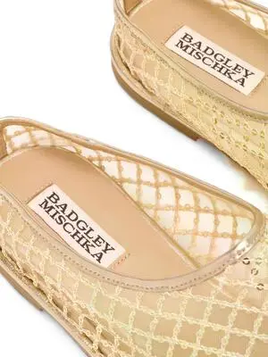 Badgley Mischka Yumi Sequin-embellished Mules