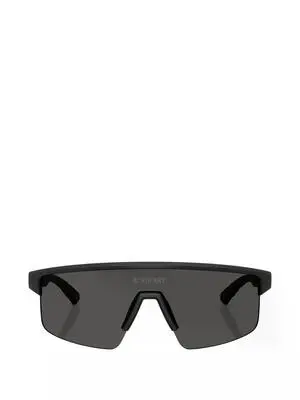 Burberry Semi-rim Rectangle Sunglasses - Black