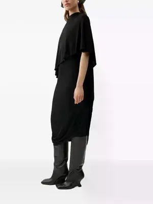 Rodebjer Kate Caped Asymmetrical Midi Dress