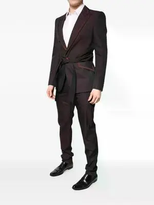 Dolce & Gabbana Satin-trimmed Belted Suit