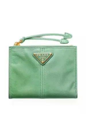 Prada Small Leather Wallet Green