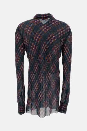 Dries Van Noten Calima Plaid Shirt With Metallic Yarns
