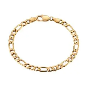HARFI Plated Figaro Chain Bracelet For - Gold
