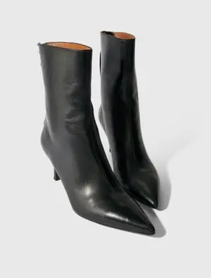 Maje Leather Ankle Boots