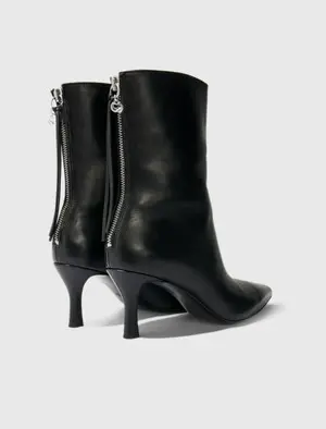 Maje Leather Ankle Boots