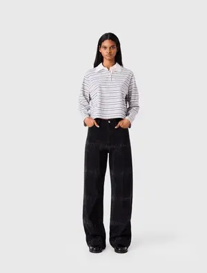 Maje Wide-leg Rhinestone Jeans