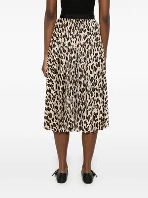 Sacai Leopard Print Midi Skirt - Multicolor