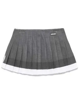 Miu Miu Pleated Mini Skirt - Multicolor