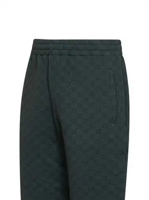 Gucci Green Gg Monogram Straight-leg Trousers