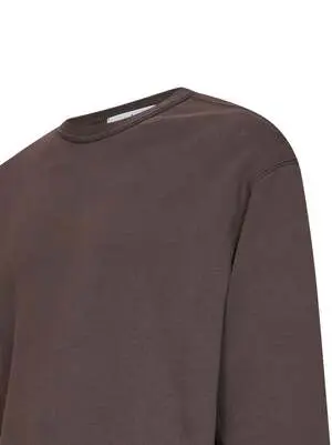 Stone Island Dark Burgundy Brushed Organic Cotton Printed Sweatshirt