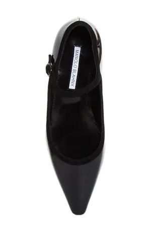 Manolo Blahnik Perdiccamod Mary Jane Leather Pump