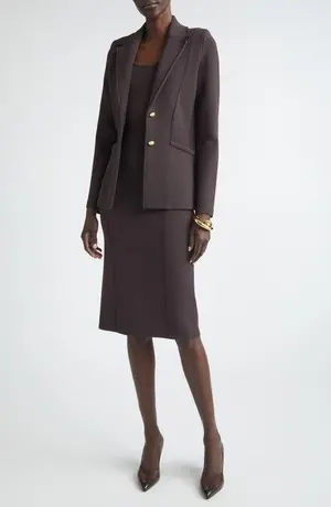 St. John Santa Roma Knit Scoop Neck Dress