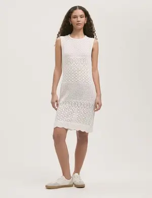 FINERY LONDON Zendaya Knitted Sleeveless Dress - Ivory