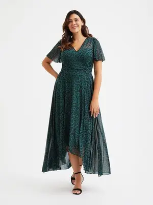 SCARLETT & JO Tilly Animal Print Sweetheart Dress
